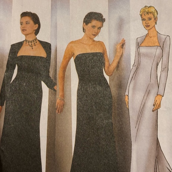 Butterick | Dresses | Vintage Evening Dress Butterick B6533 Pattern ...